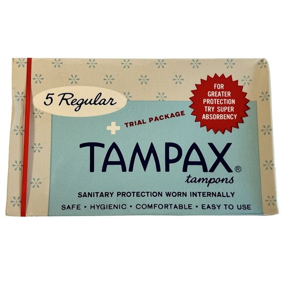Tampax | Other | Vintage 96s Advertising Tampax Tampon Trial Package ...